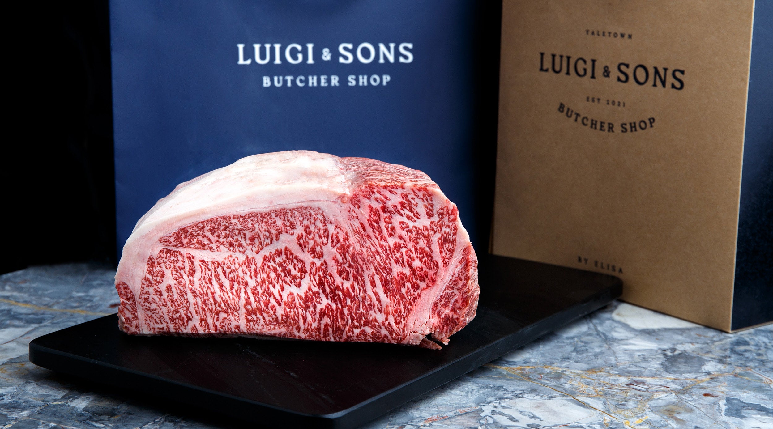 Snake River Farms Wagyu Striploin (10oz) | Luigi & Sons Butcher Shop